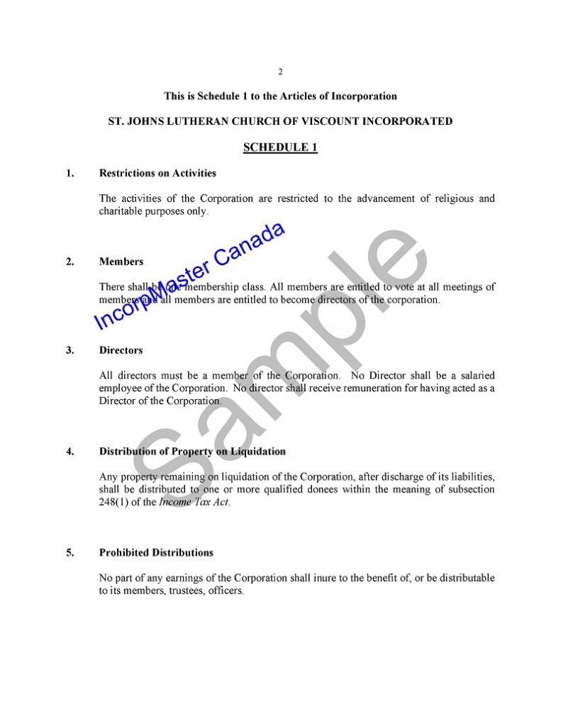 Sample of Activities SK - IncorpMaster